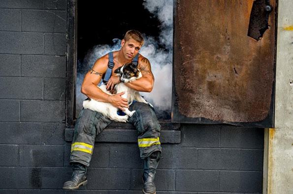 Firefighters Holding Puppies and Kittens Calendar = AMAZING.