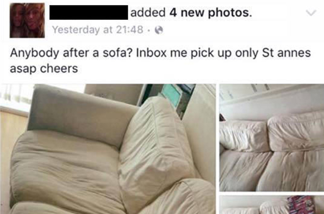 Woman Tries Over and Over Again to Sell Crappy Sofa So Guy Teaches Her ...