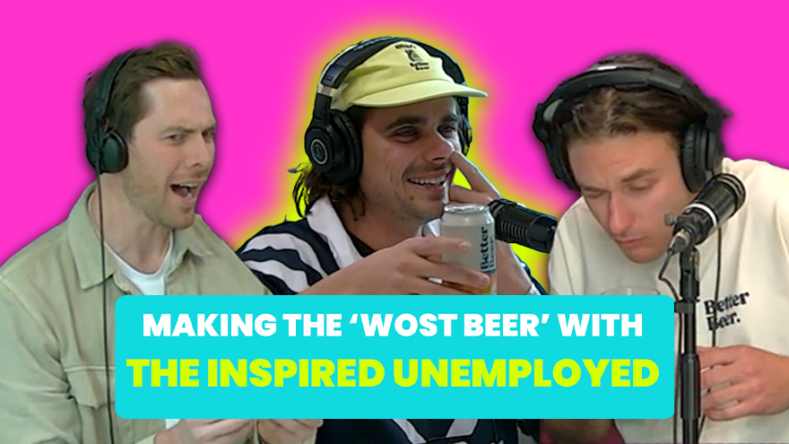 Clint makes The Inspired Unemployed try "worse beer"
